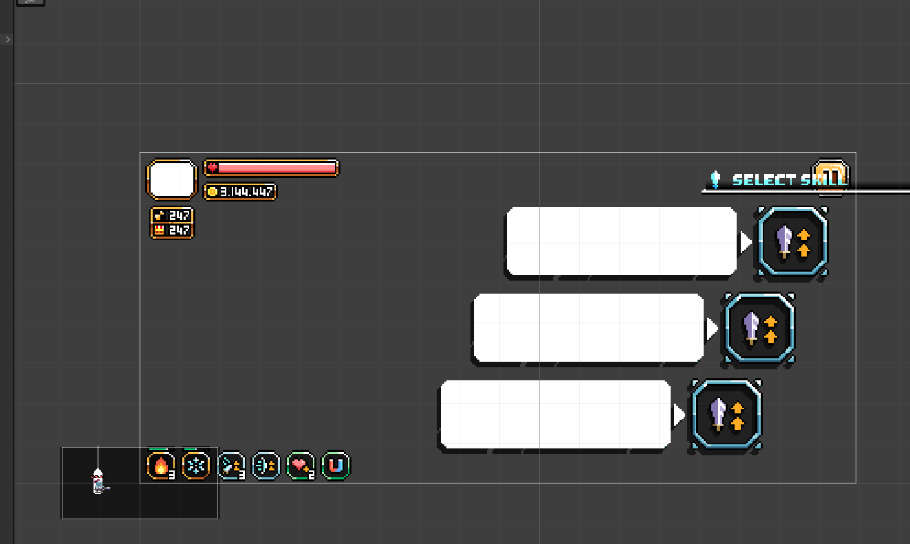 Skateboard Knight / スケボーナイト(仮)開発日誌 4：Asepriteでレベルアップとスキル選択 | Maroru Games